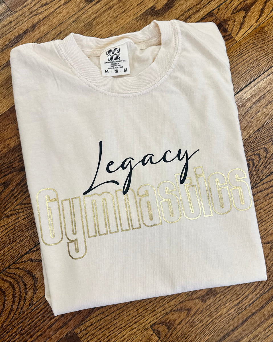 Legacy Gymnastics Retro Wording Tee – Stitched & Stamped