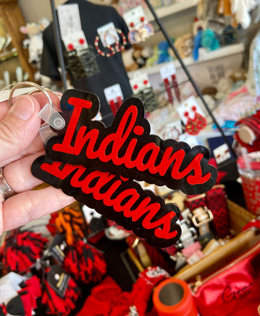 Indians Acrylic Keychains – Stitched & Stamped